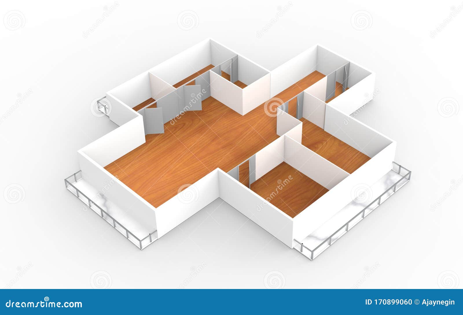 Empty house interior stock illustration. Illustration of kitchen ...