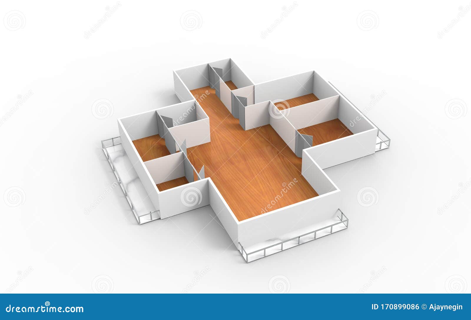 Empty house interior stock illustration. Illustration of architectural ...