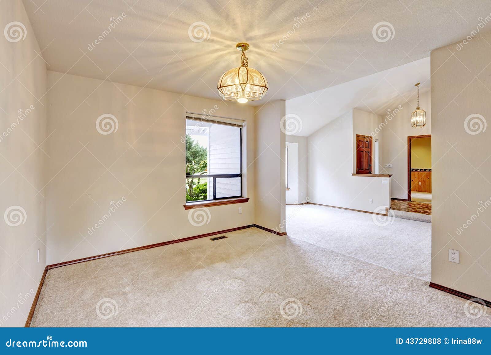 Empty House Interior. Small Room and Entrance Hallway Stock Photo ...