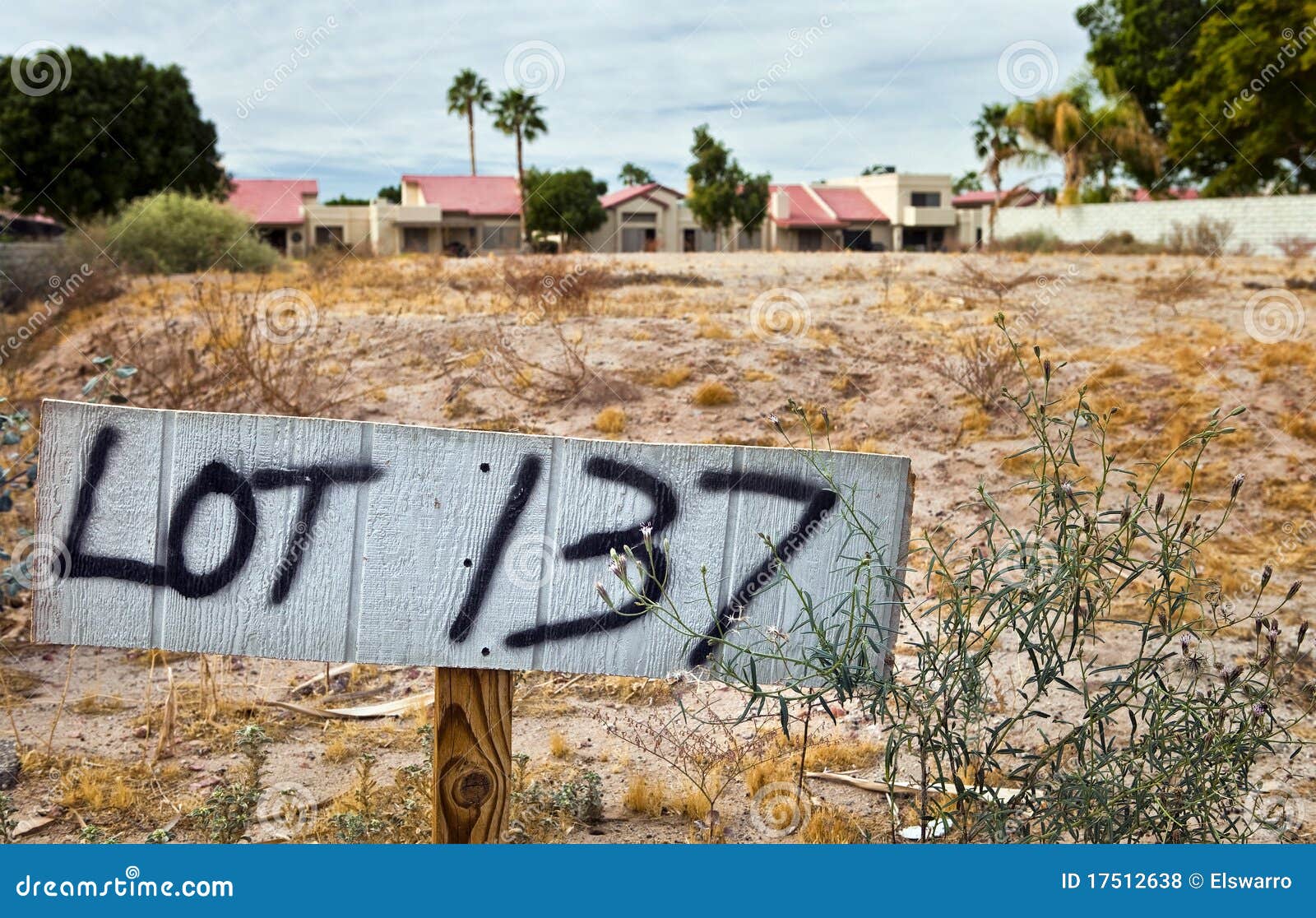 Empty Housing Lot stock photo. Image of economy, home - 17512638