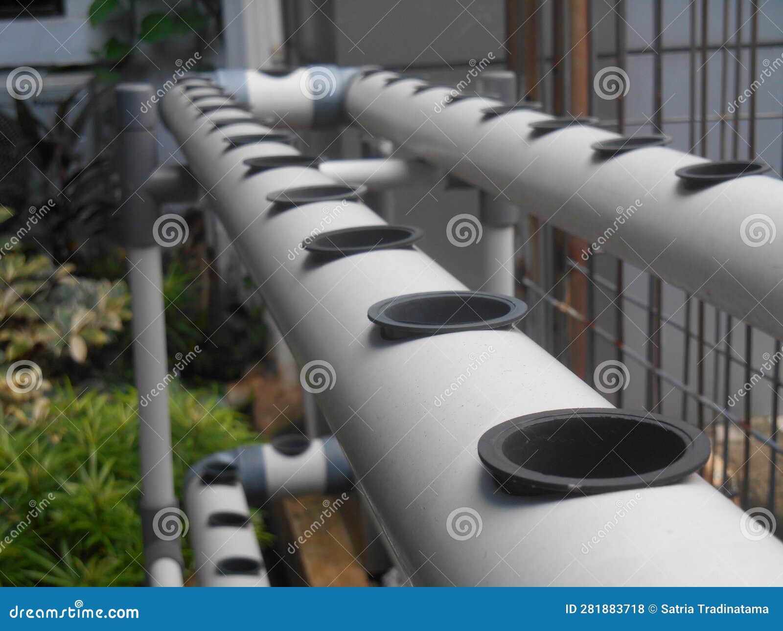 Empty Hydroponic Grow Pipe Set Stock Photo - Image of neat, growth ...