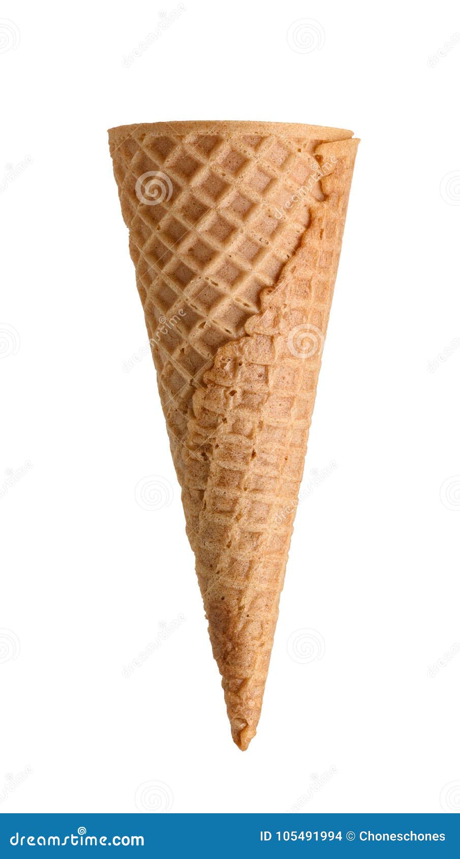 Empty ice cream cone stock photo. Image of fresh, cornet - 105491994