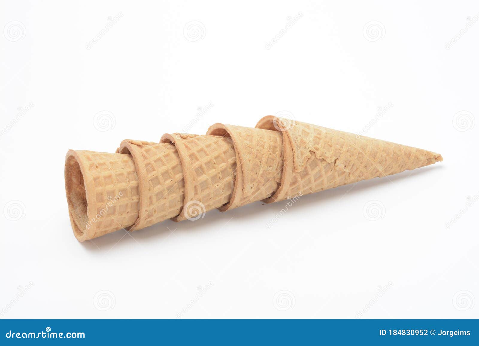 Empty ice cream cone stock photo. Image of cornet, cracker - 184830952