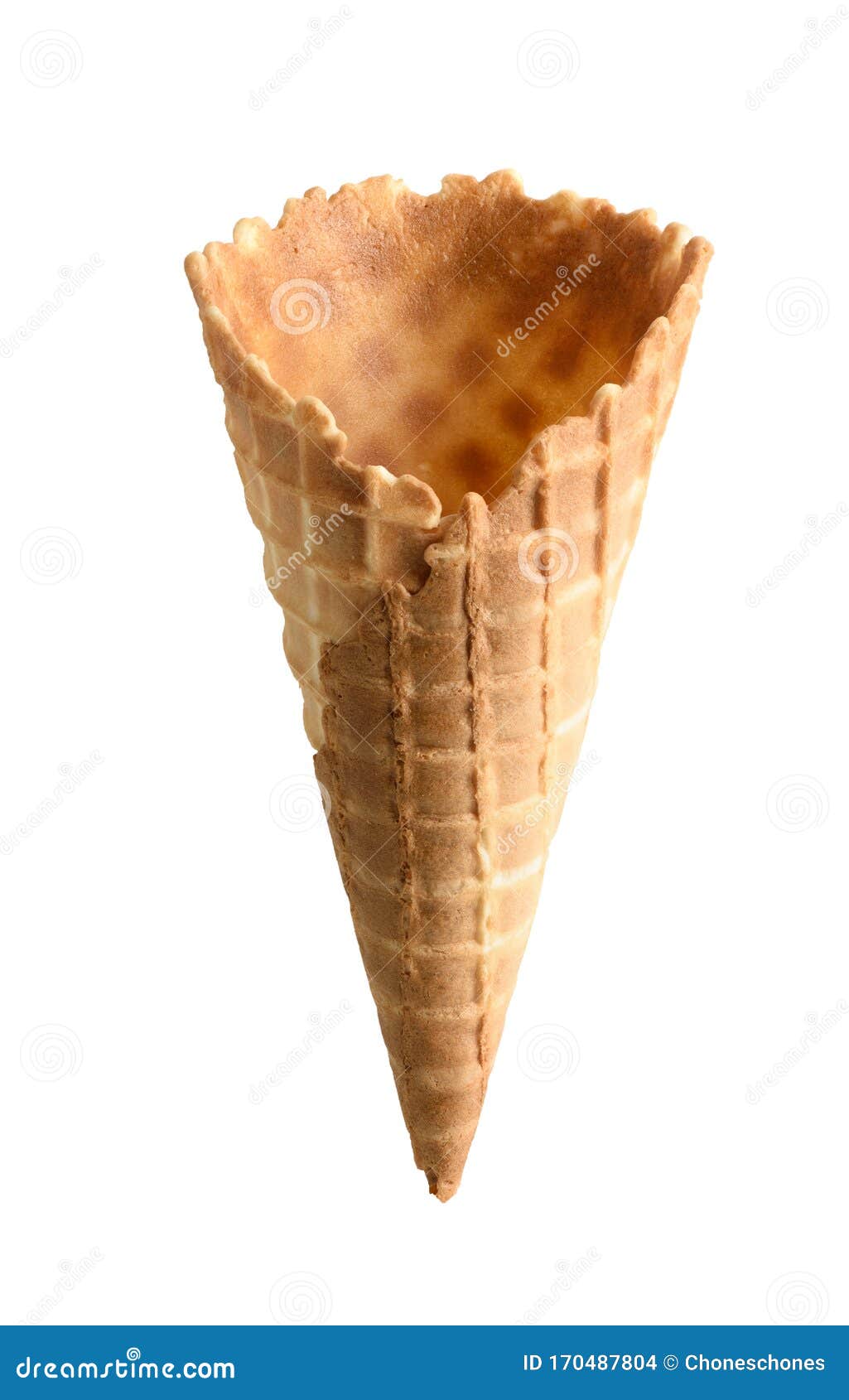 Empty ice cream cone stock photo. Image of crispy, snack - 170487804