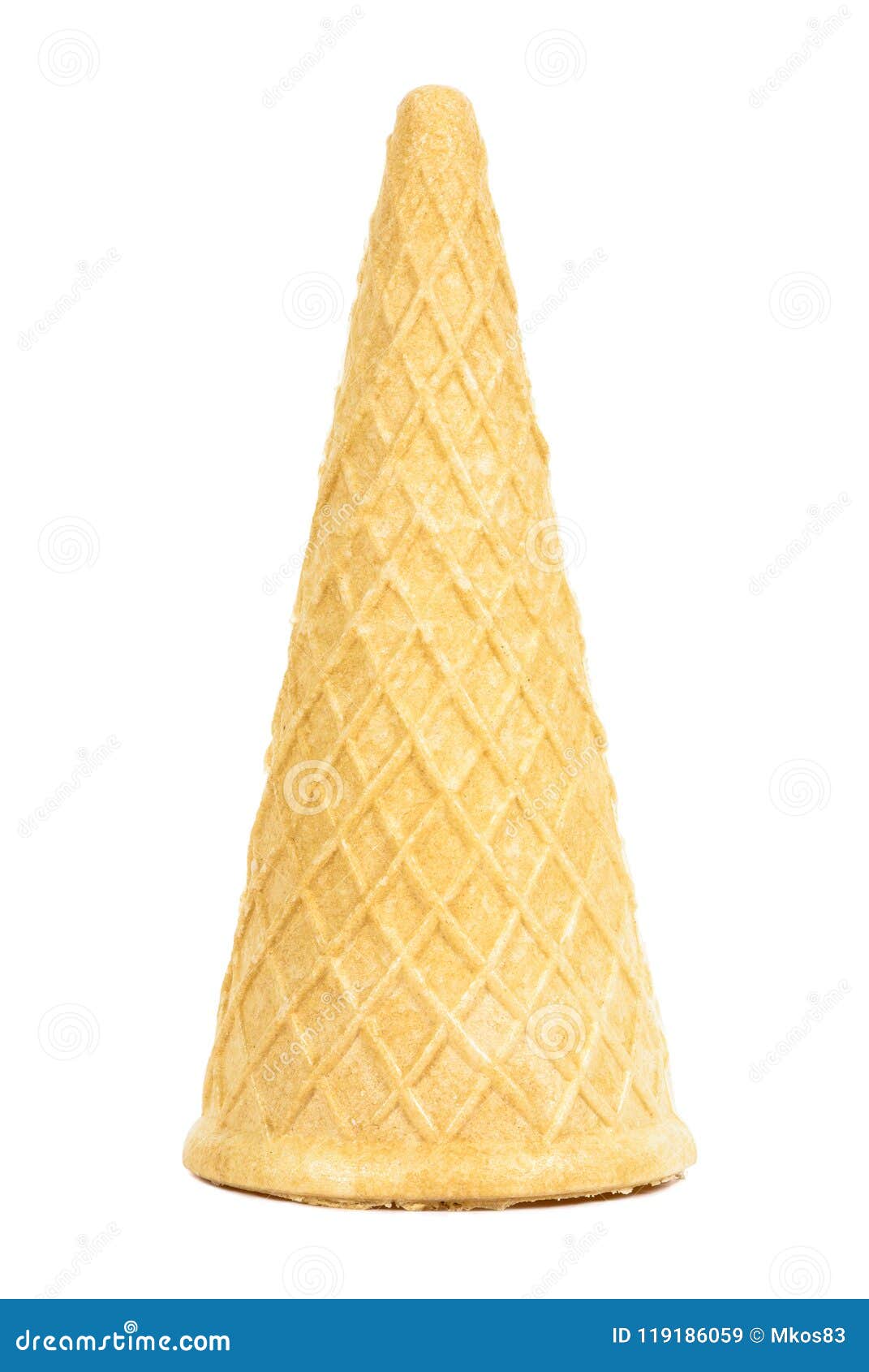 Empty Ice Cream Cone On White Background Stock Image Image Of Snack