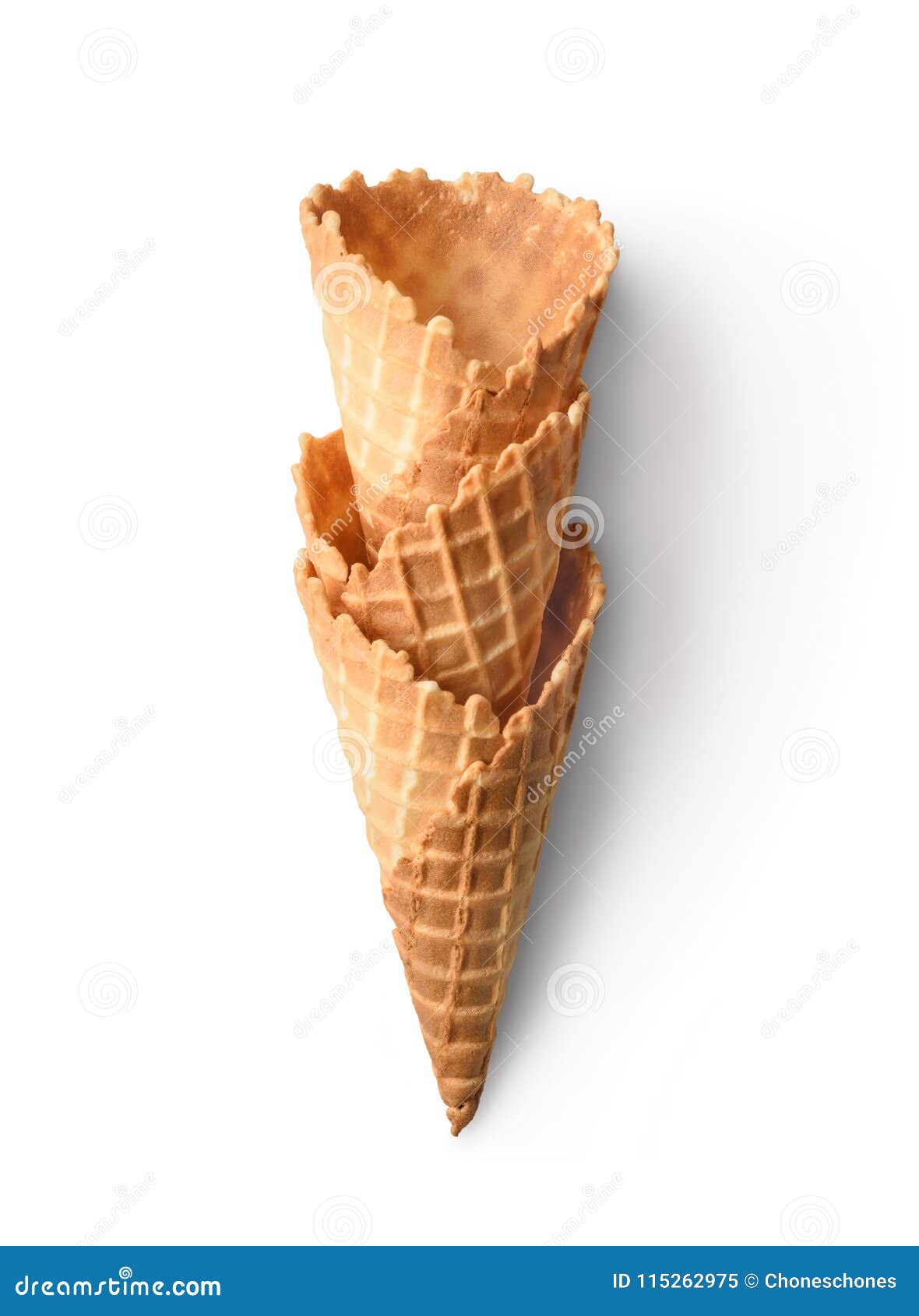 Empty ice cream cones stock image. Image of ingredient - 115262975