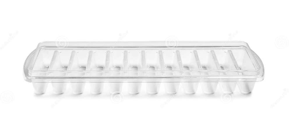 Empty ice cube tray stock image. Image of color, fridge - 135572481