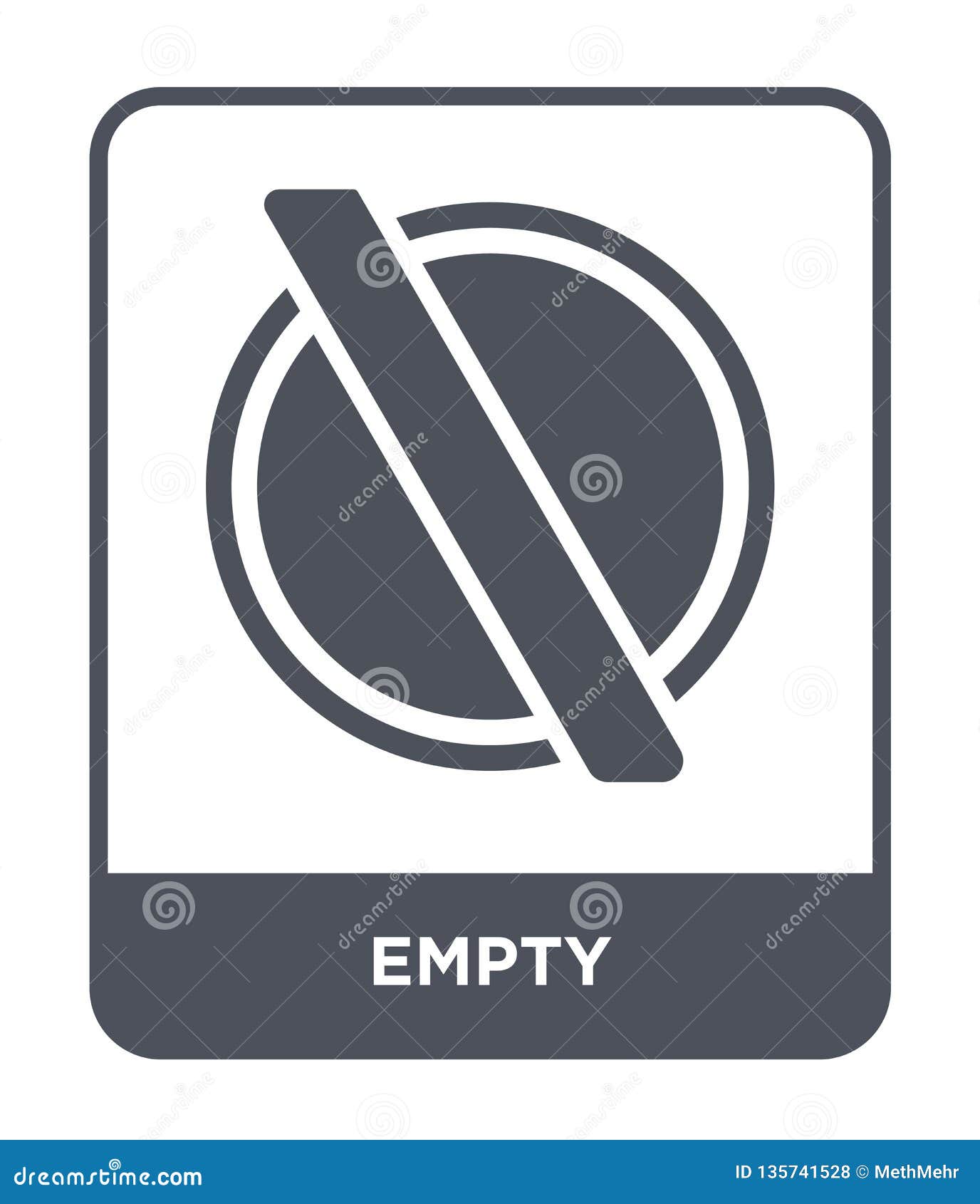 Empty Icon in Trendy Design Style. Empty Icon Isolated on White ...