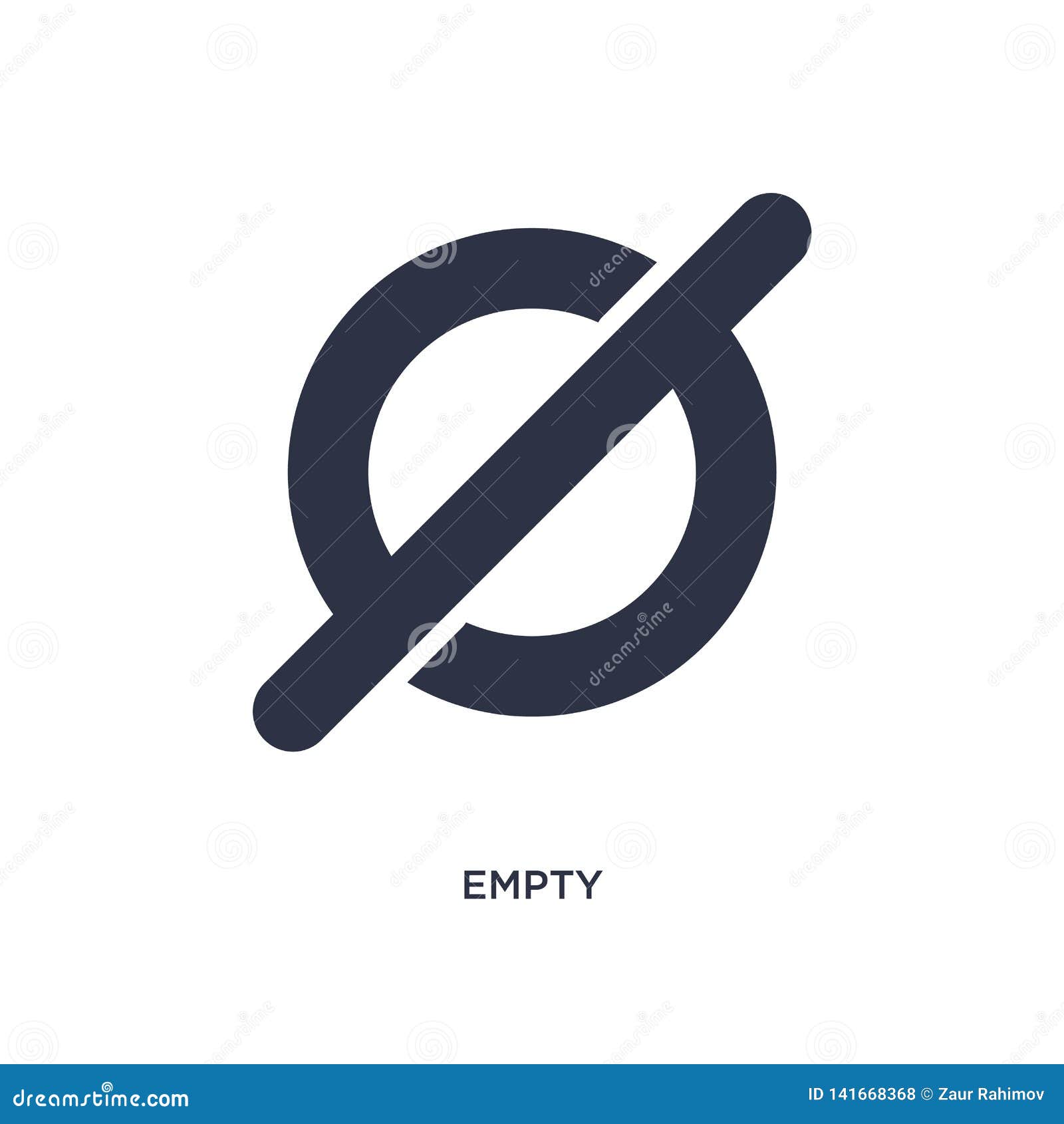 Empty Icon on White Background. Simple Element Illustration from User ...