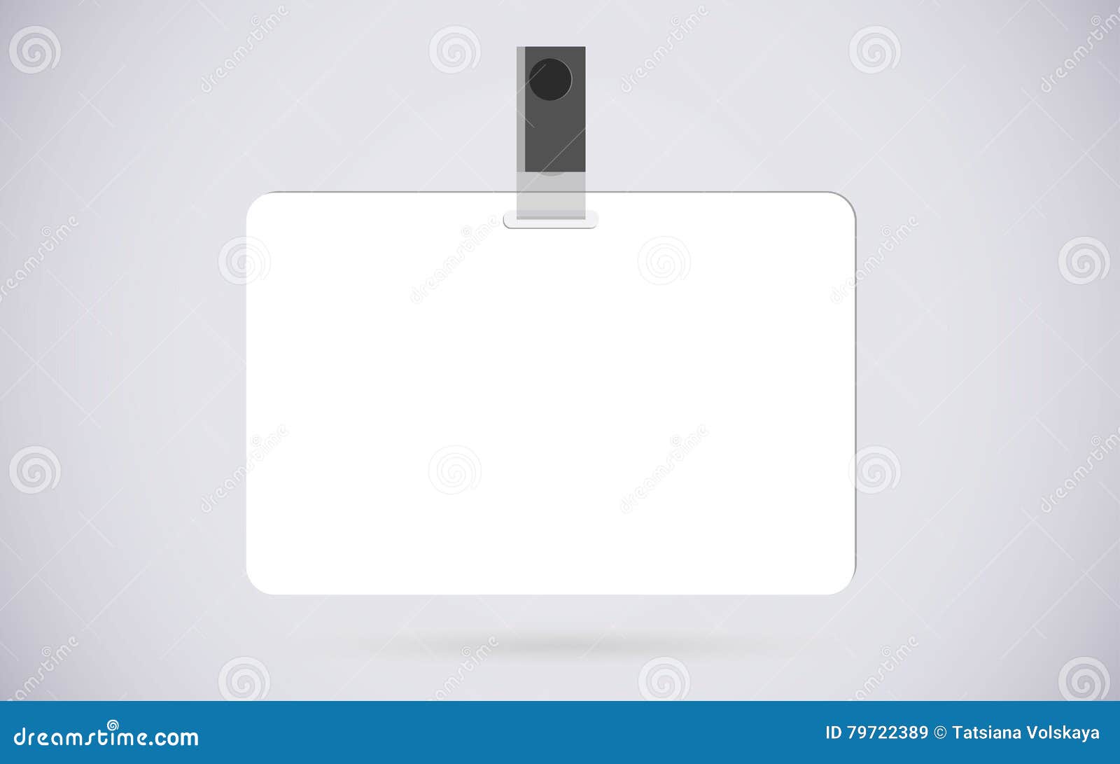 Empty Id Card Plastic Badge Set Vector Design Illustration Stock Vector ...