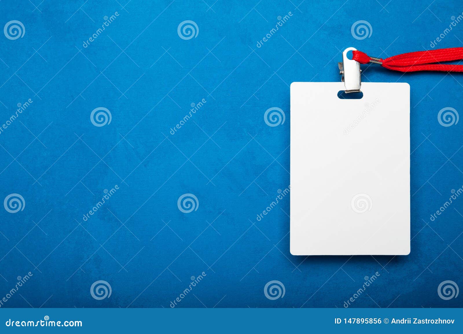 Empty Identification Card, Blank Plastic Id Card on Blue Rustic ...