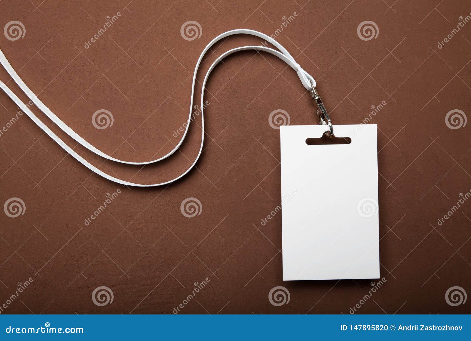 An Empty Identification Card, Name Tag Of An Employee Or Visitor With A ...