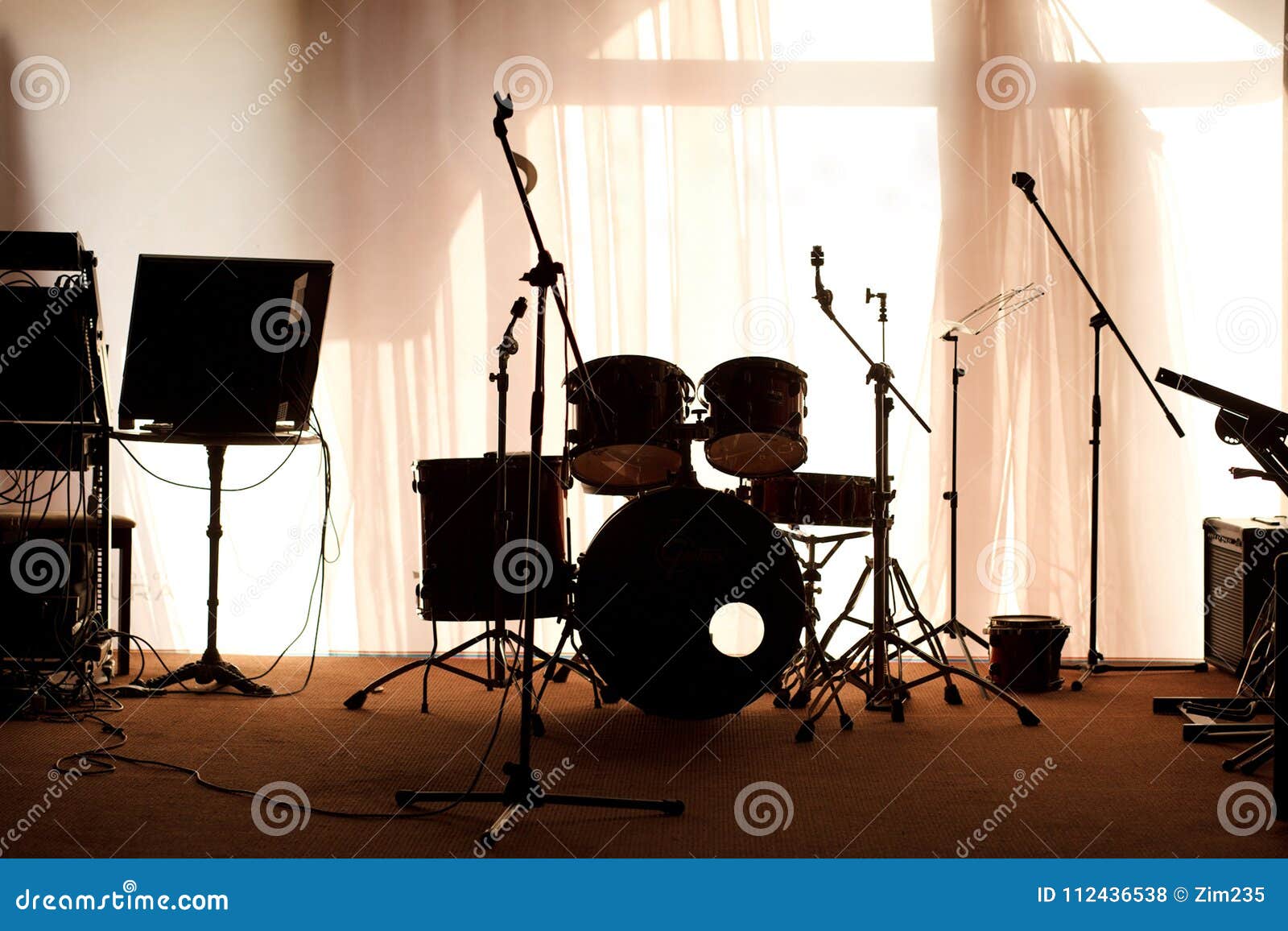 Empty illuminated stage stock photo. Image of club, magic - 112436538