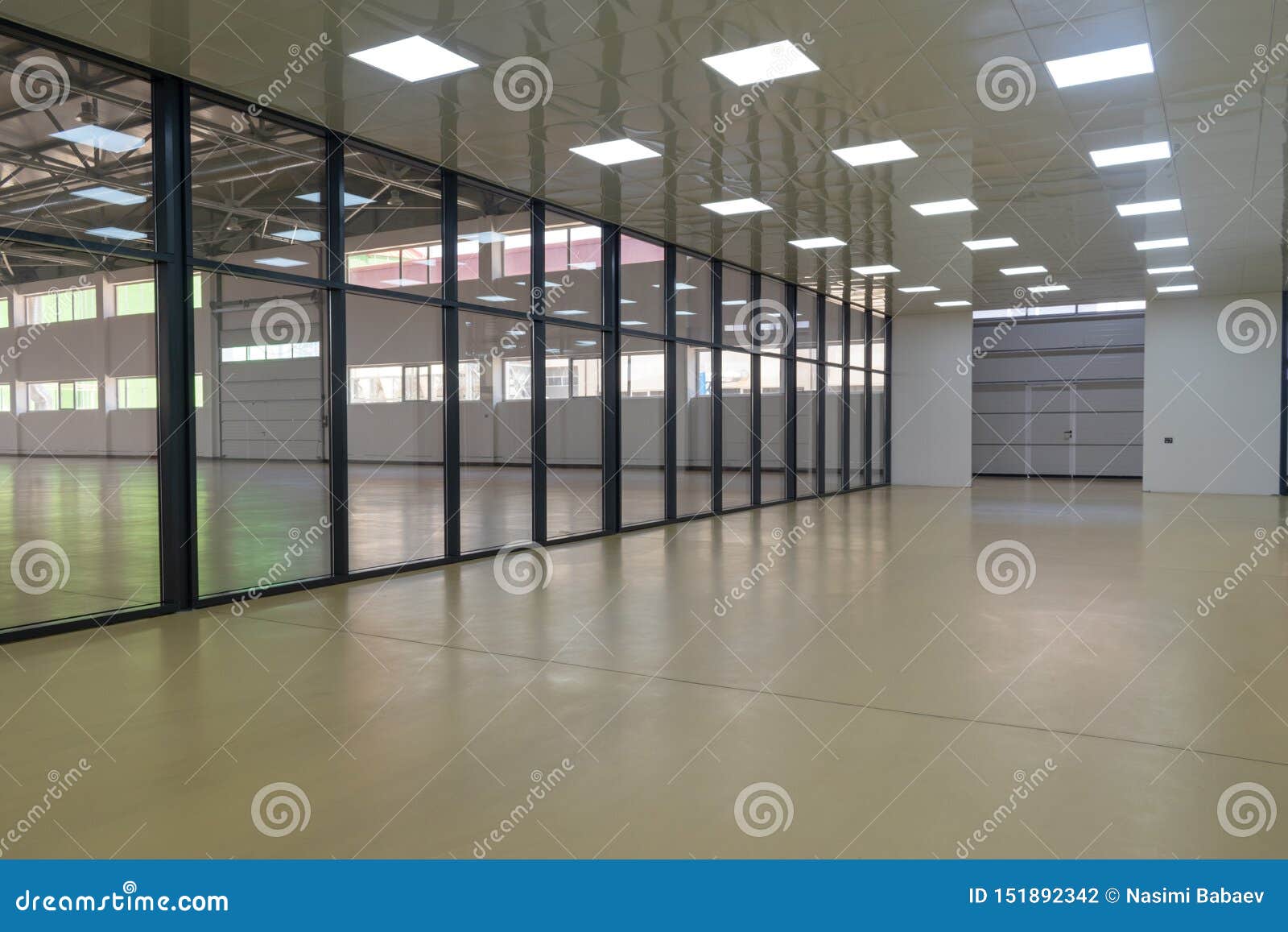 Empty , Industrial Background. Open Space Area Stock Photo - Image of ...