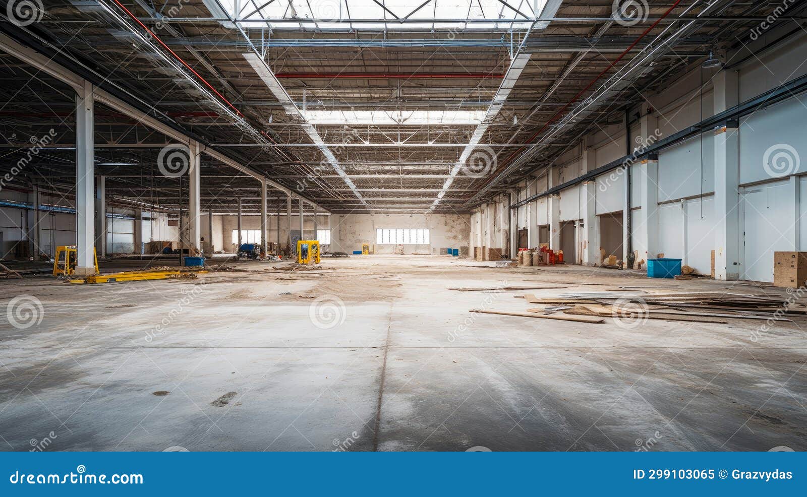 Empty Industrial Construction Site Stock Illustration - Illustration of ...