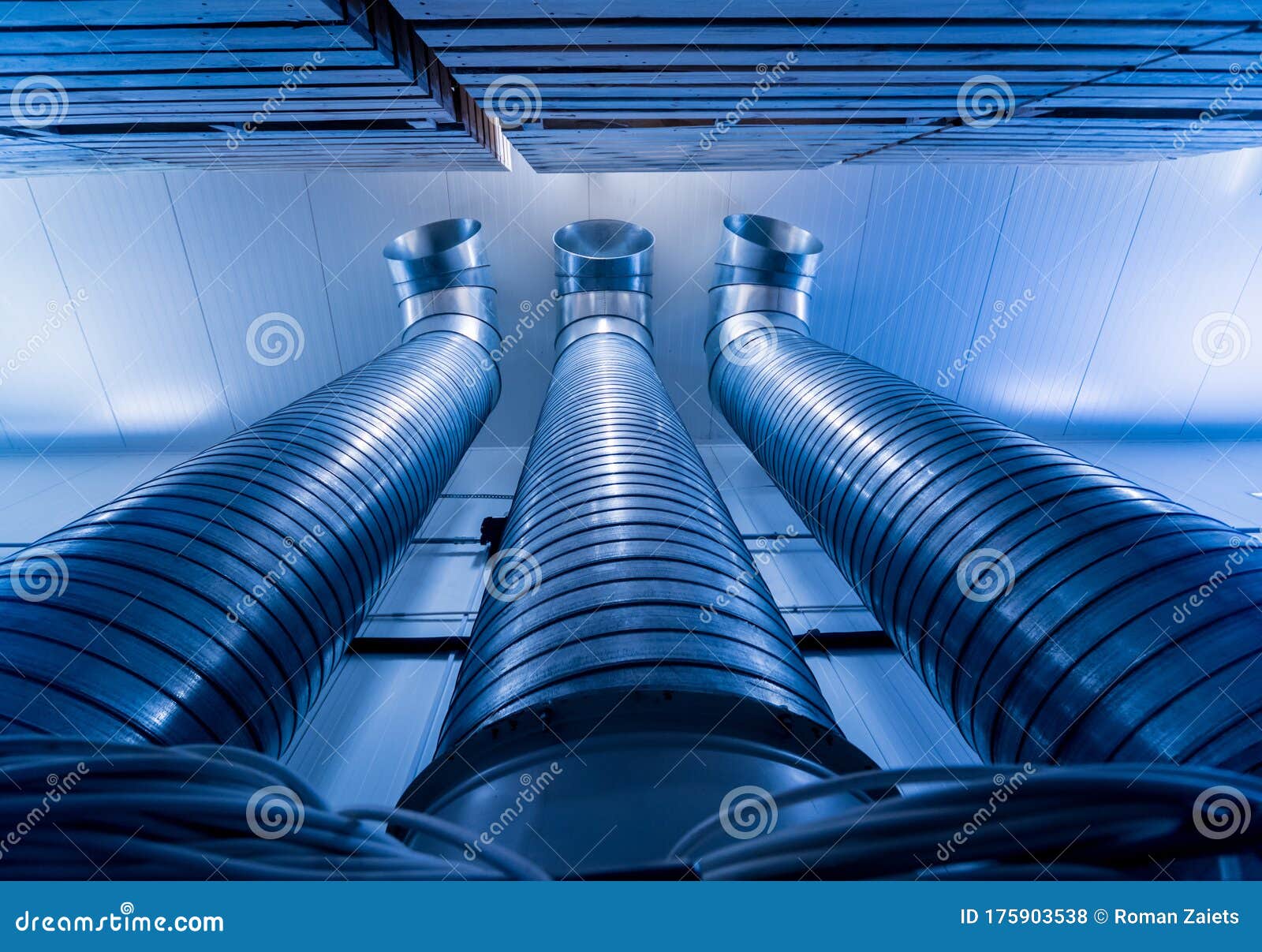Empty Industrial Freezer Warehouse for Vegetable Storage. Stock Photo ...