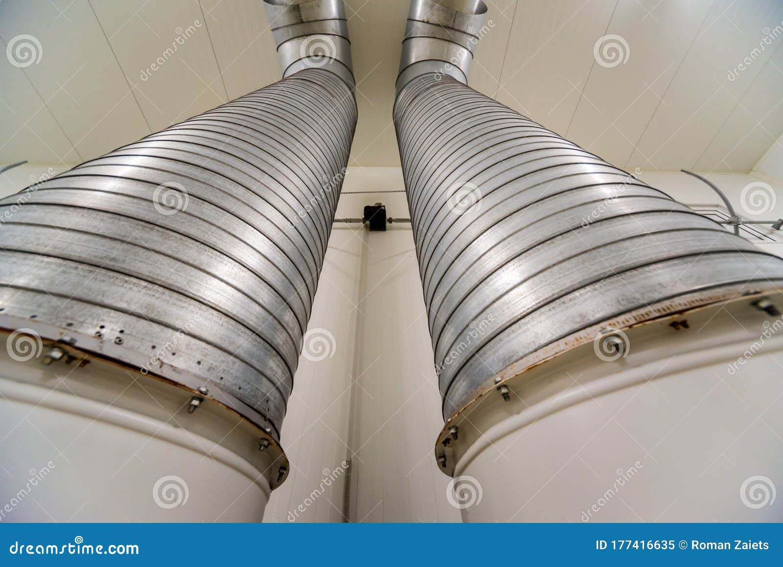 Empty Industrial Freezer Warehouse for Vegetable Storage. Stock Image ...