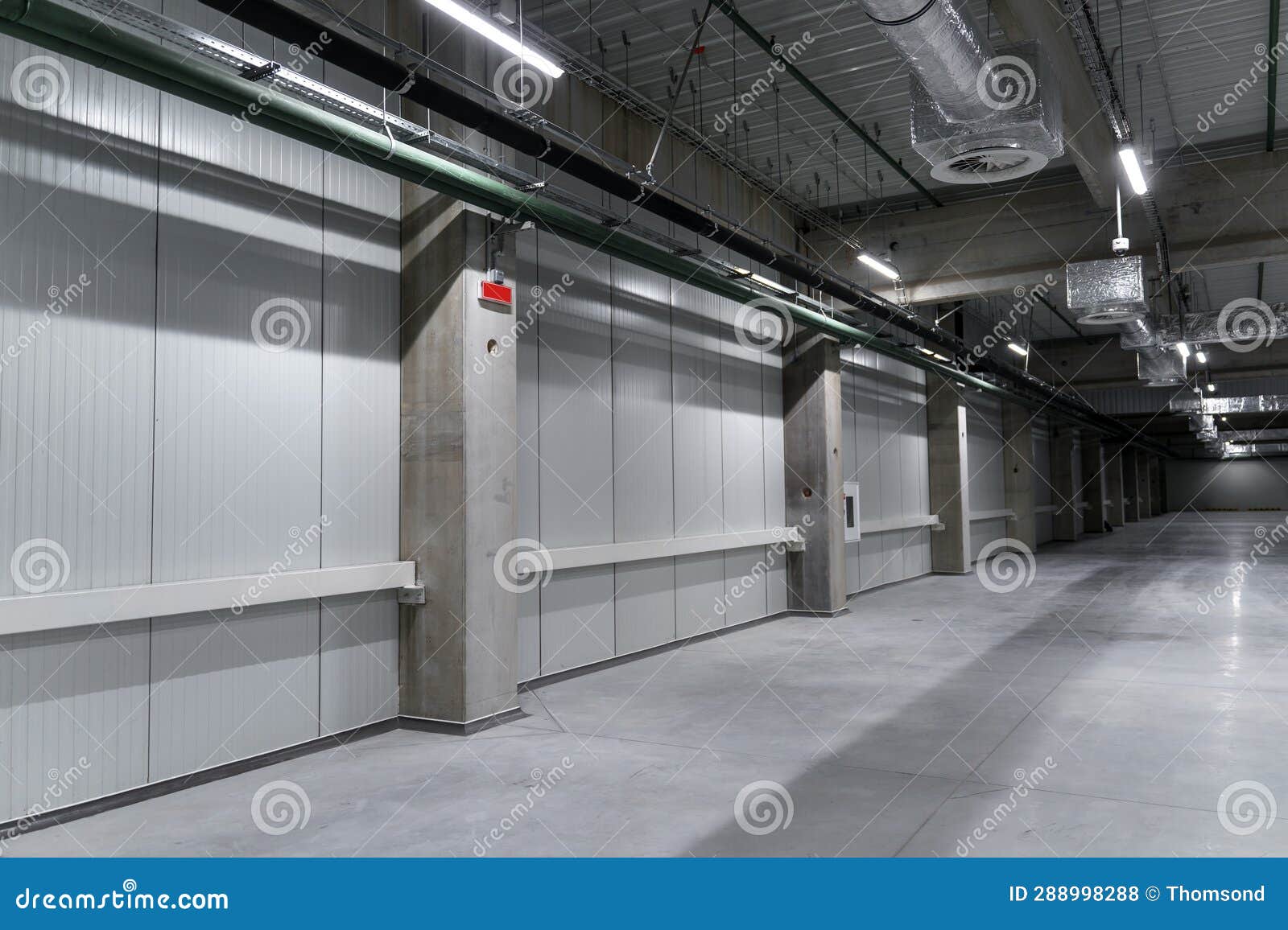 Empty Industrial Hall with Ceiling Ventilation System Stock Photo ...