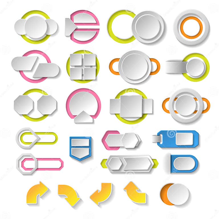 Empty Infographics Elements. Modern Design Template Stock Vector ...