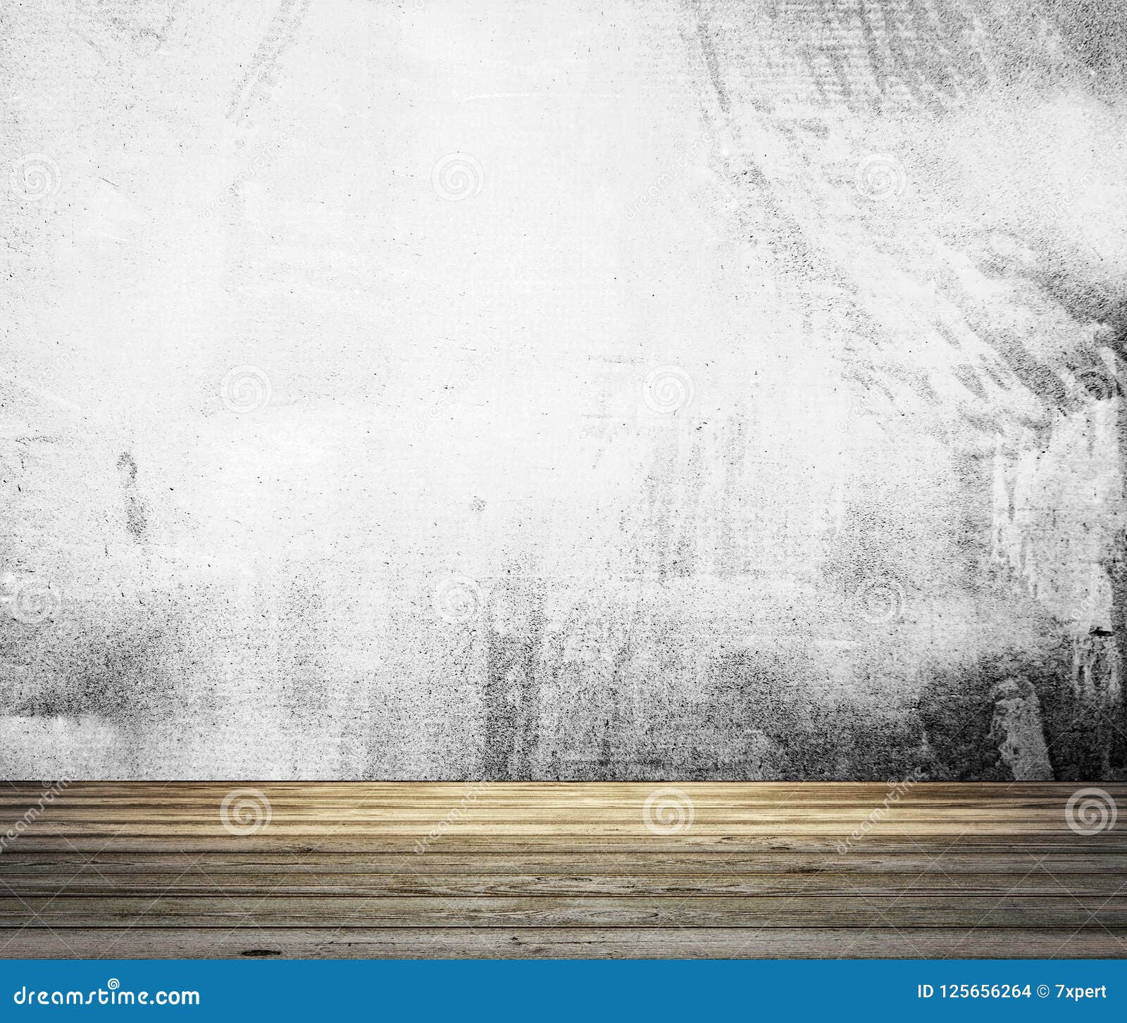 Empty Interior Background. 3d Rendering Stock Photo - Image of dirty ...