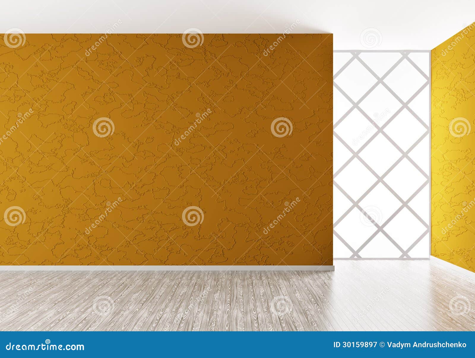 Empty interior 3d render stock illustration. Illustration of wood ...