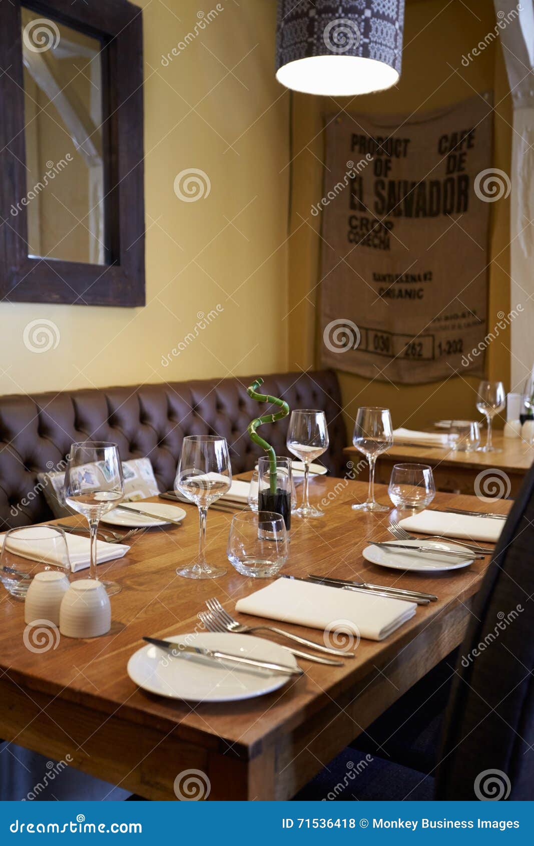 Empty Interior of Contemporary Restaurant Stock Photo - Image of table ...