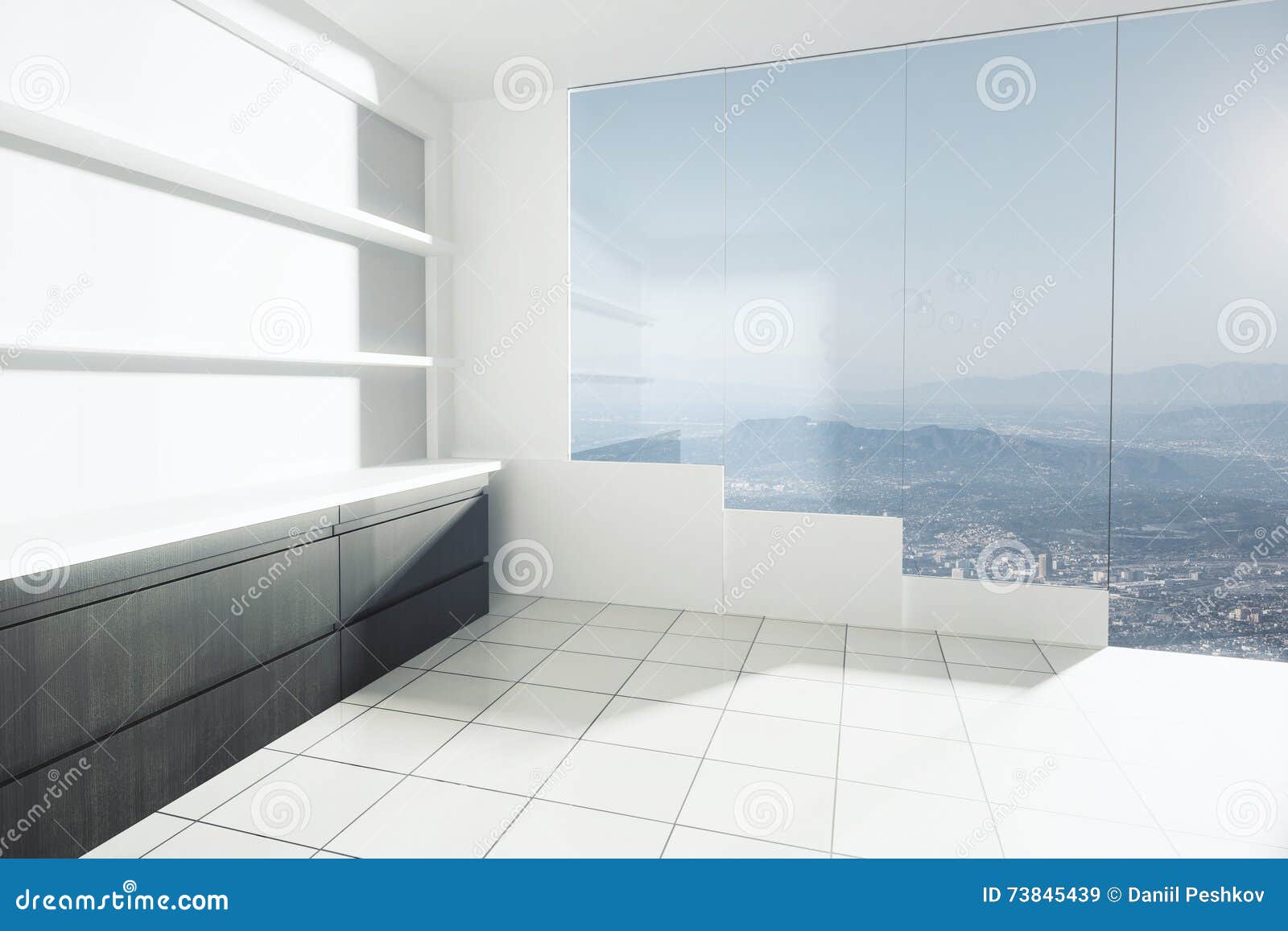 Empty interior design stock illustration. Illustration of daylight ...