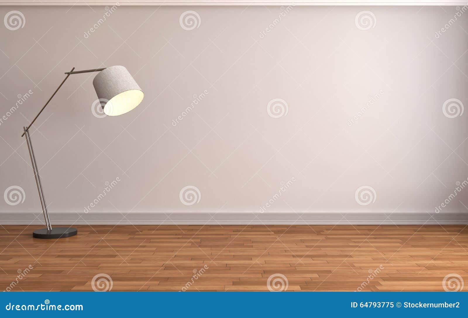 Empty Interior with Lamp Included. 3d Illustration Stock Illustration ...
