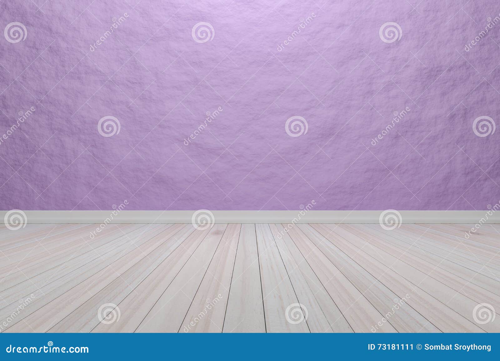Empty Interior Light Purple Room with Wooden Floor. Stock Illustration ...