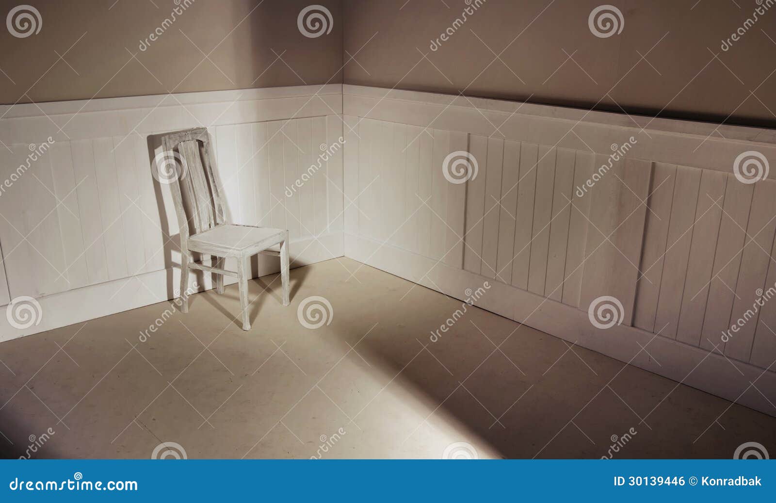 Empty Interior with Chair Against Wall Stock Photo - Image of living ...