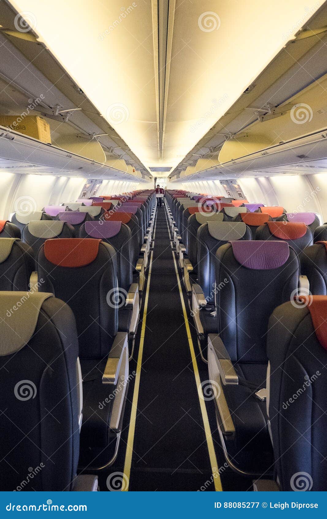 Empty Interior of Passenger Plane Stock Image - Image of vacant ...
