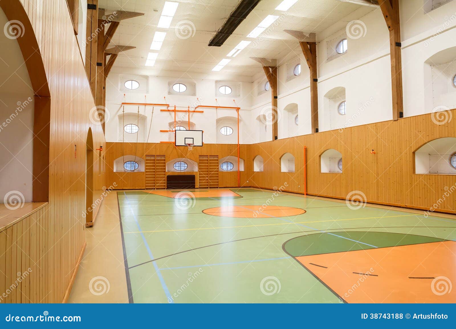Empty Interior of Public Gym Stock Photo - Image of floor, architecture ...