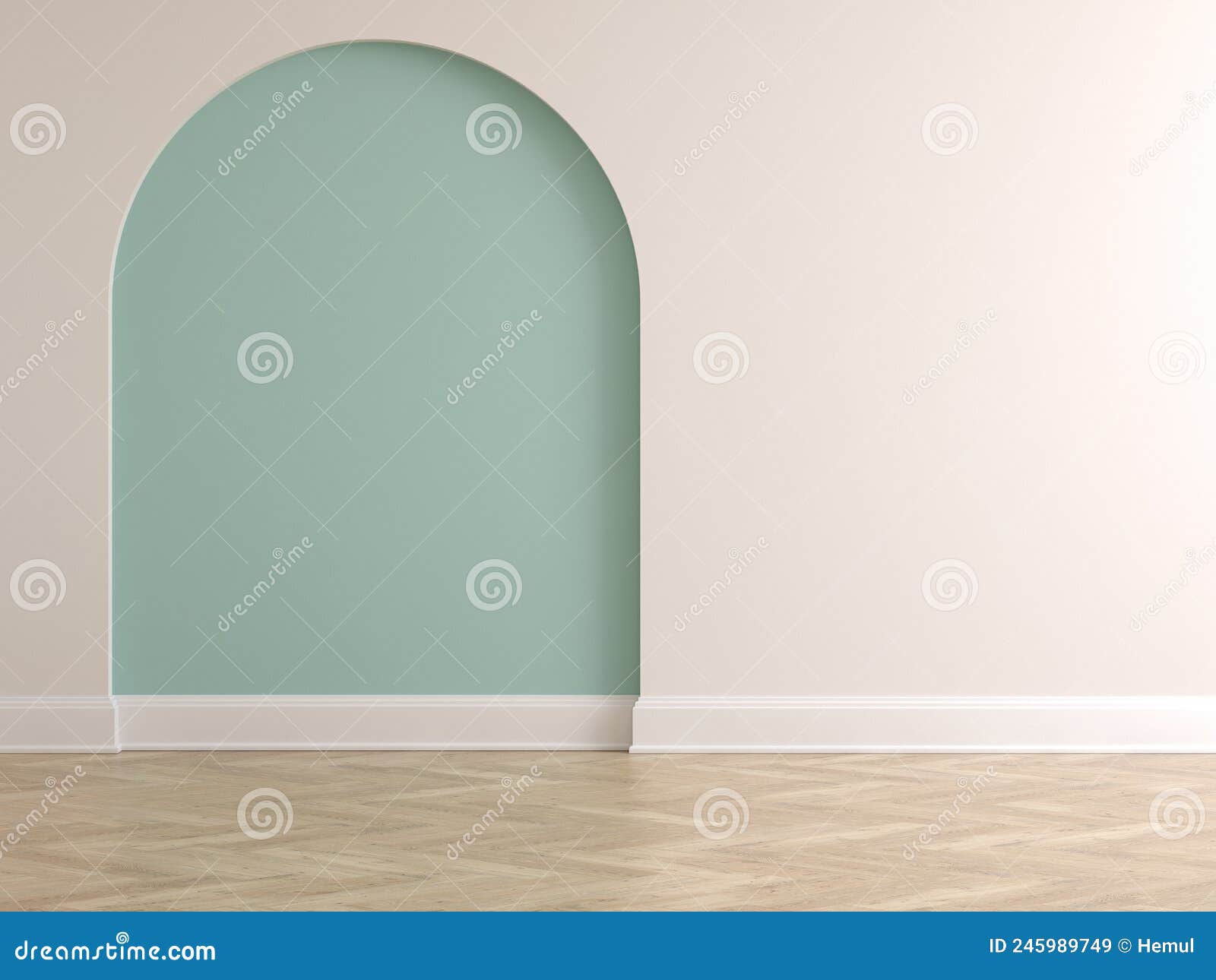 Empty Interior Room 3d Illustration Stock Illustration - Illustration ...