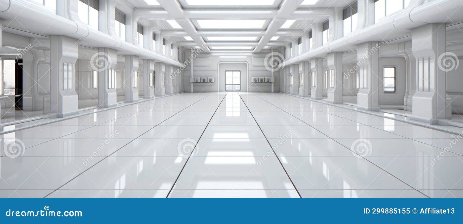 Large Space Modern Empty Interior Room Space, Modern Floor with a ...