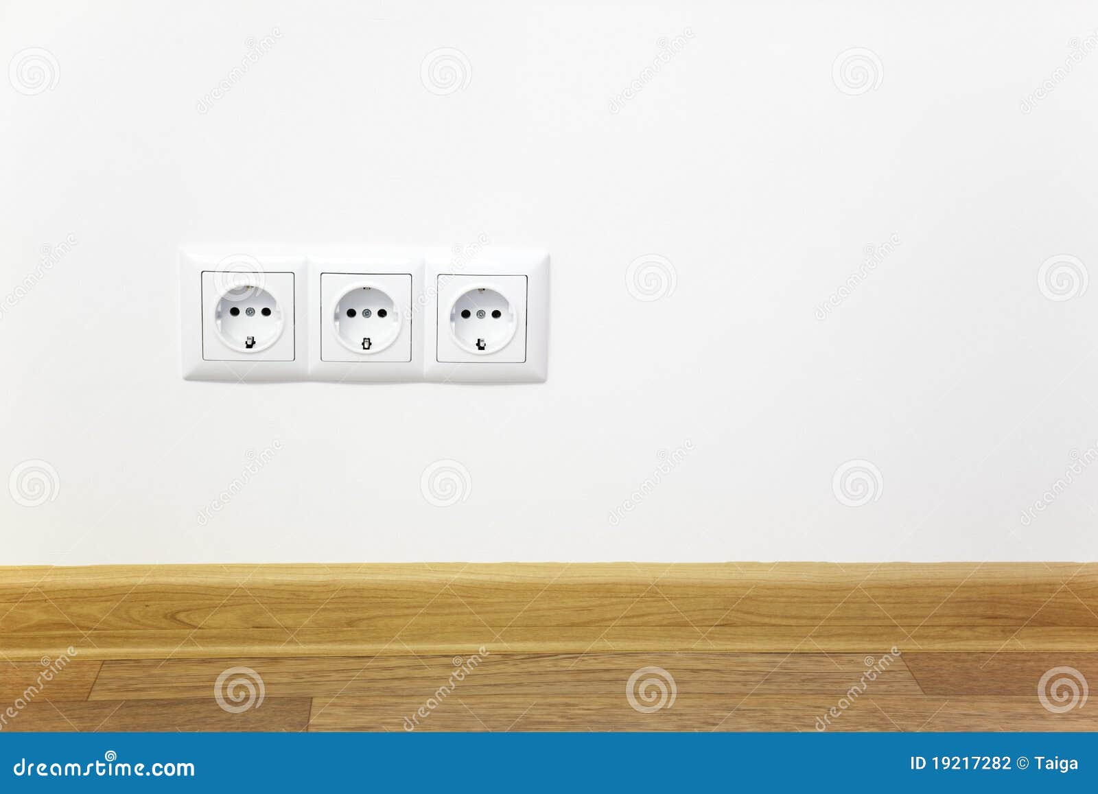 Empty Interior White Wall with Power Outlet Stock Photo - Image of ...