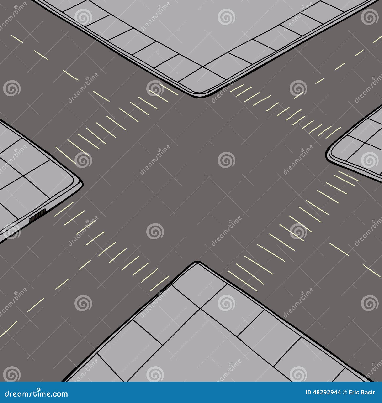 Empty Intersection Background Stock Vector - Illustration of empty ...