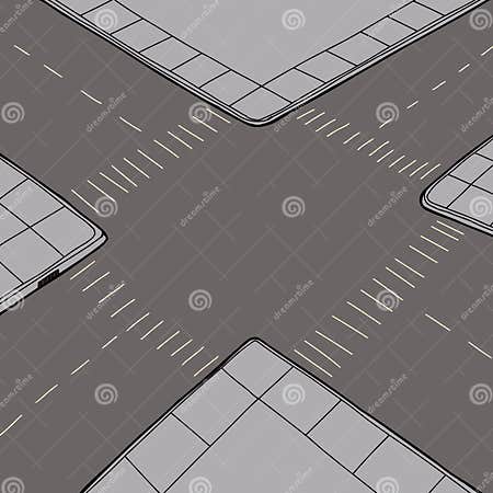 Empty Intersection Background Stock Vector - Illustration of empty ...