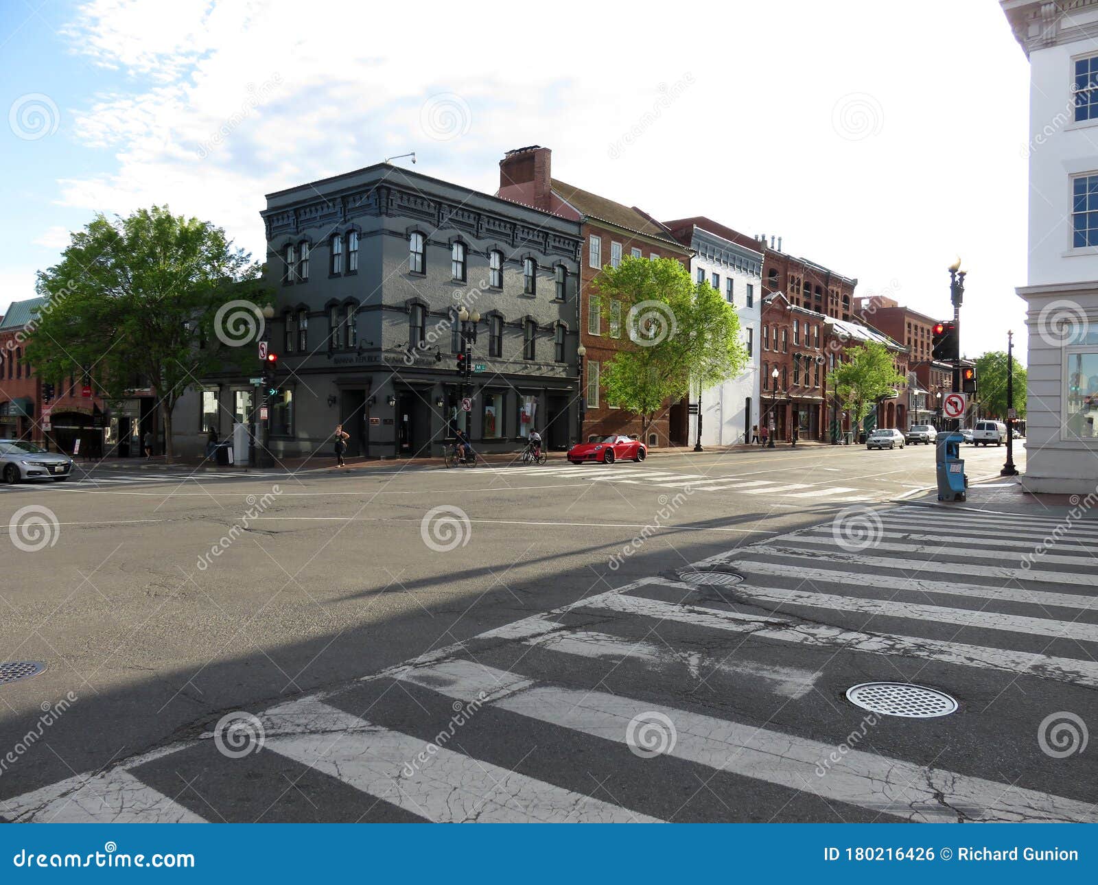 Empty Intersection in Georgetown of Washington DC Editorial Photo ...