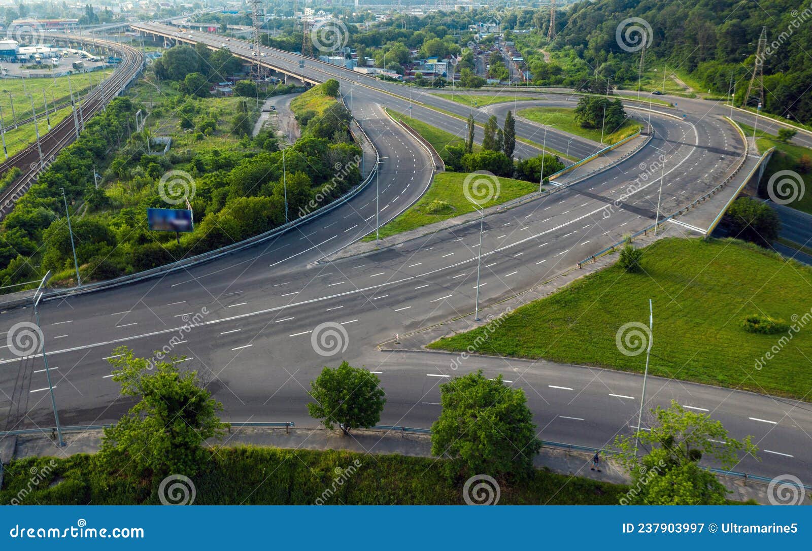 Empty Intersection in the Morning Editorial Photography - Image of ...