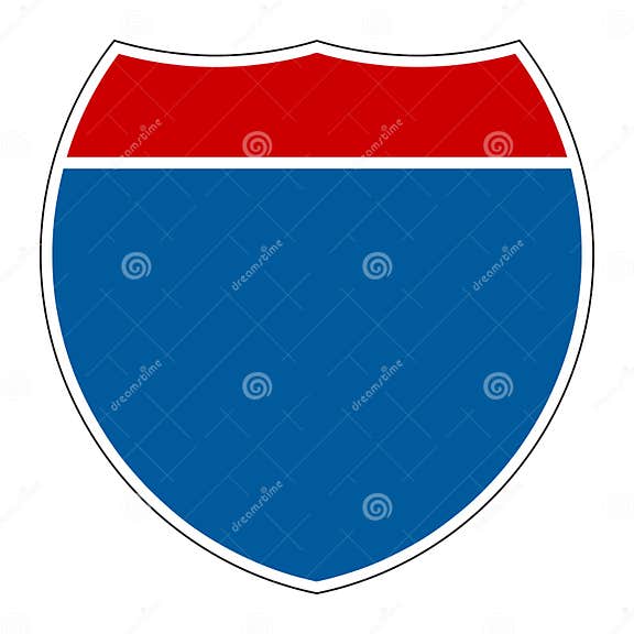 Empty Interstate Sign stock vector. Illustration of highway - 4973672