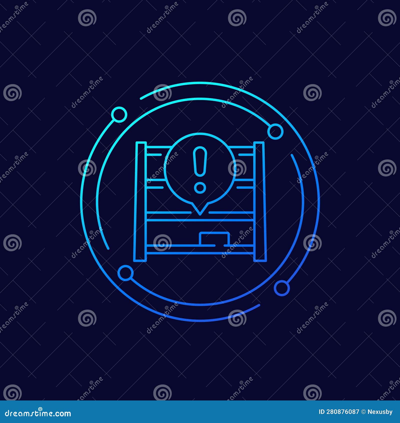 Empty Inventory or Supply Shortage Line Icon Stock Illustration ...