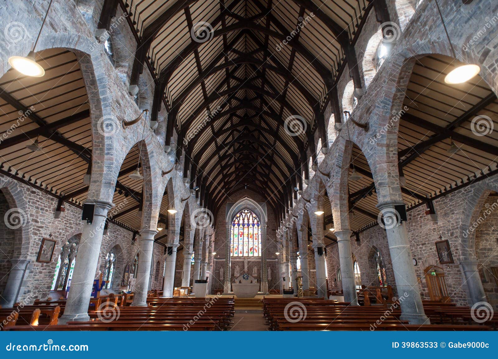 Empty Irish Church Interior Stock Image - Image of irish, bench: 39863533