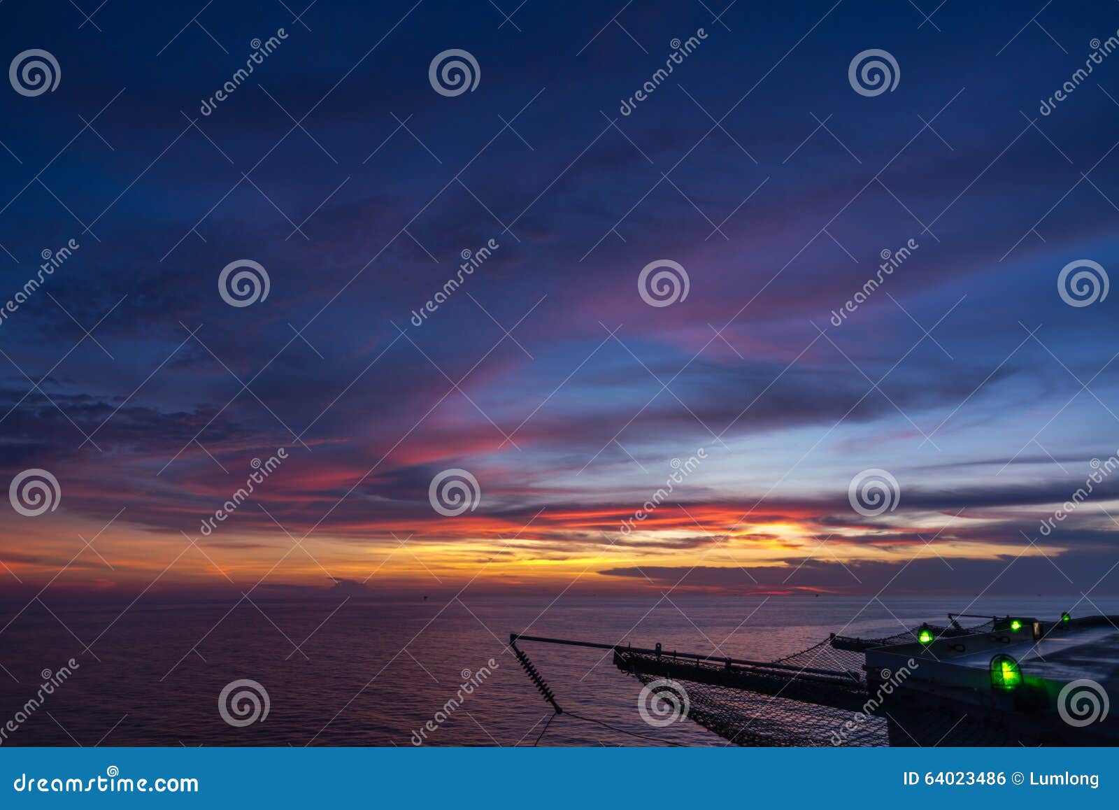 Empty Jack Up Oil Rig Helipad at Sunset Time Stock Photo - Image of ...