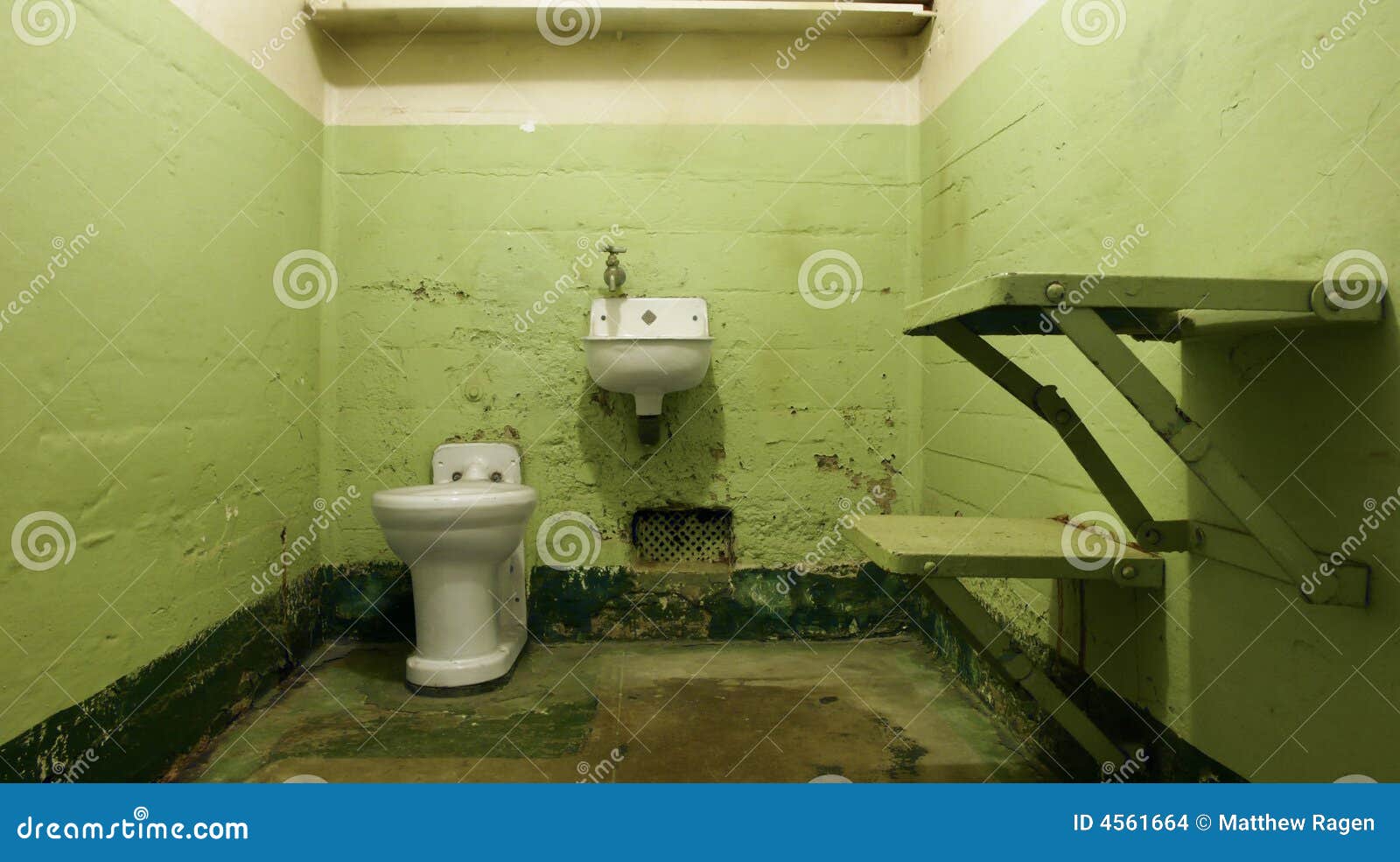 Empty Jail Cell stock photo. Image of toilet, plain, park - 4561664