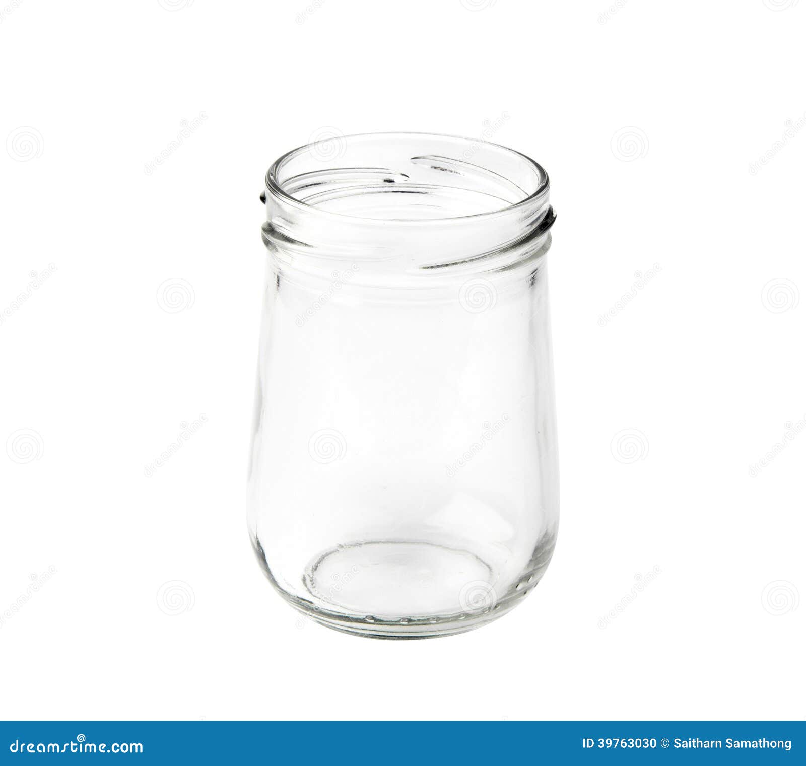 Empty Jam Jar Isolated on a White Stock Photo - Image of dishware ...