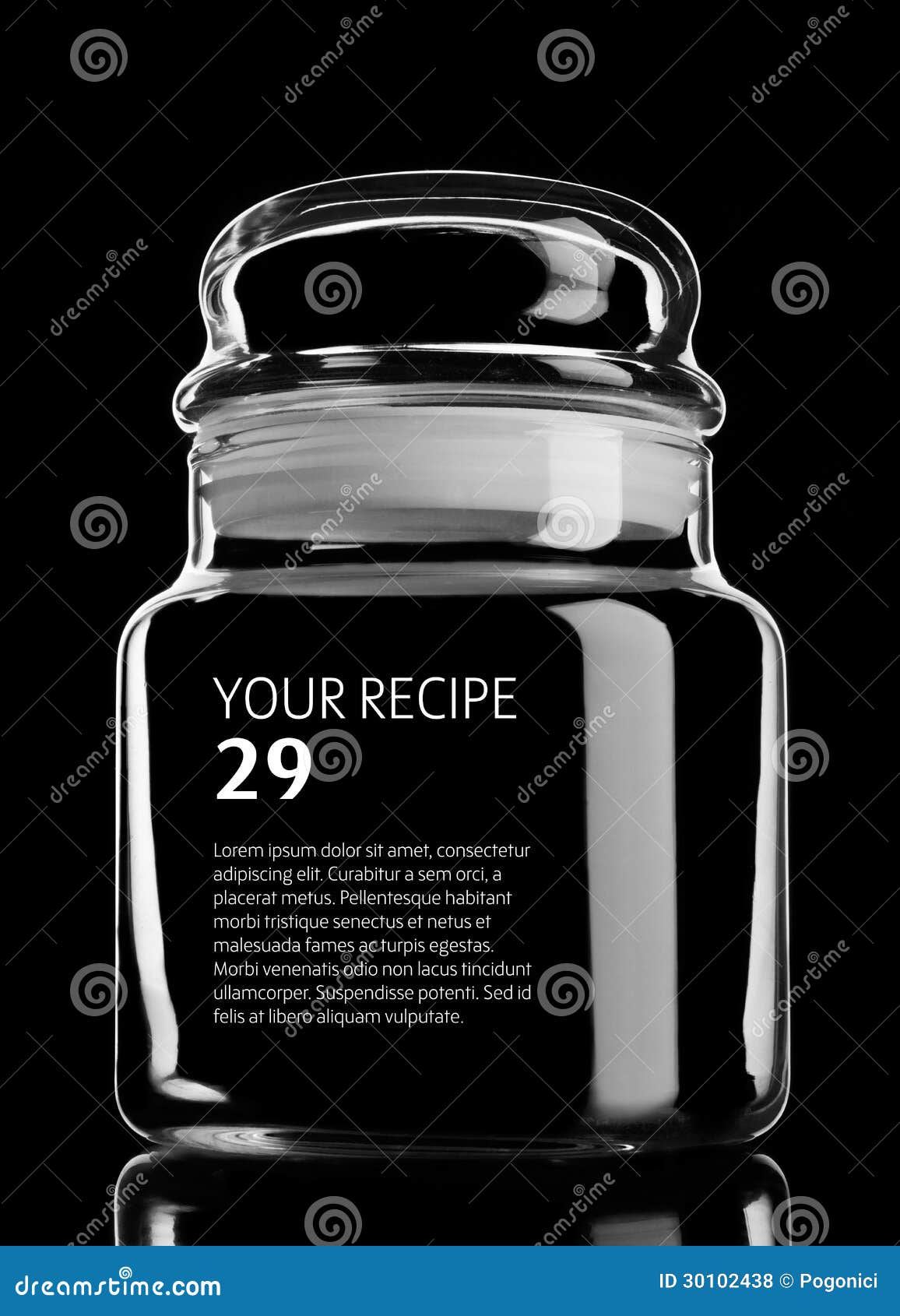Empty Jar on Black Background Stock Photo - Image of closeup, black ...