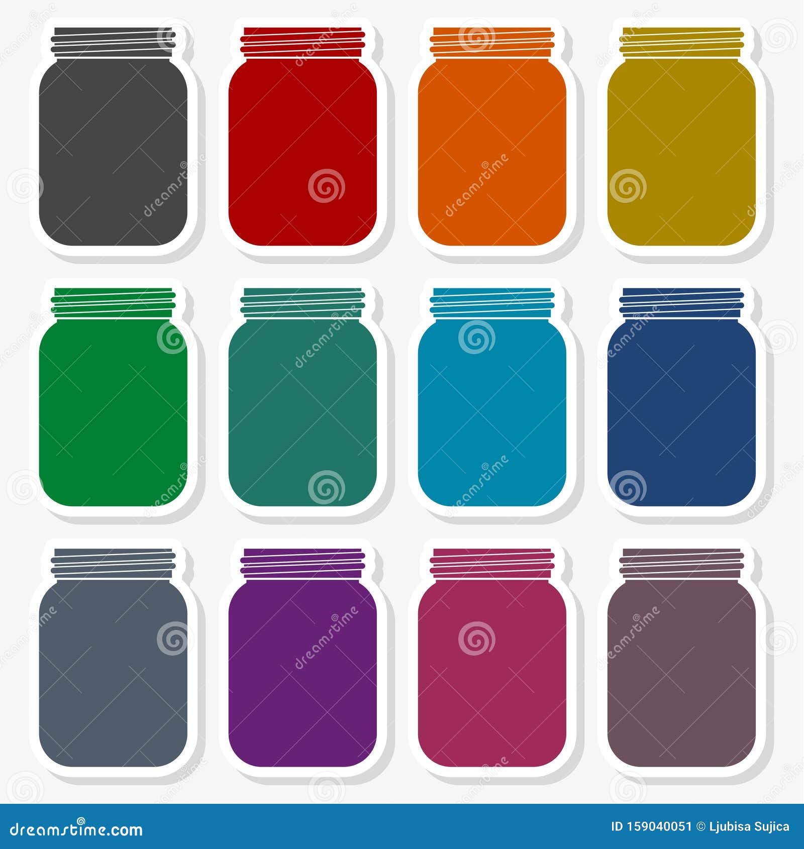 Empty Jar - Illustration stock vector. Illustration of canned - 159040051