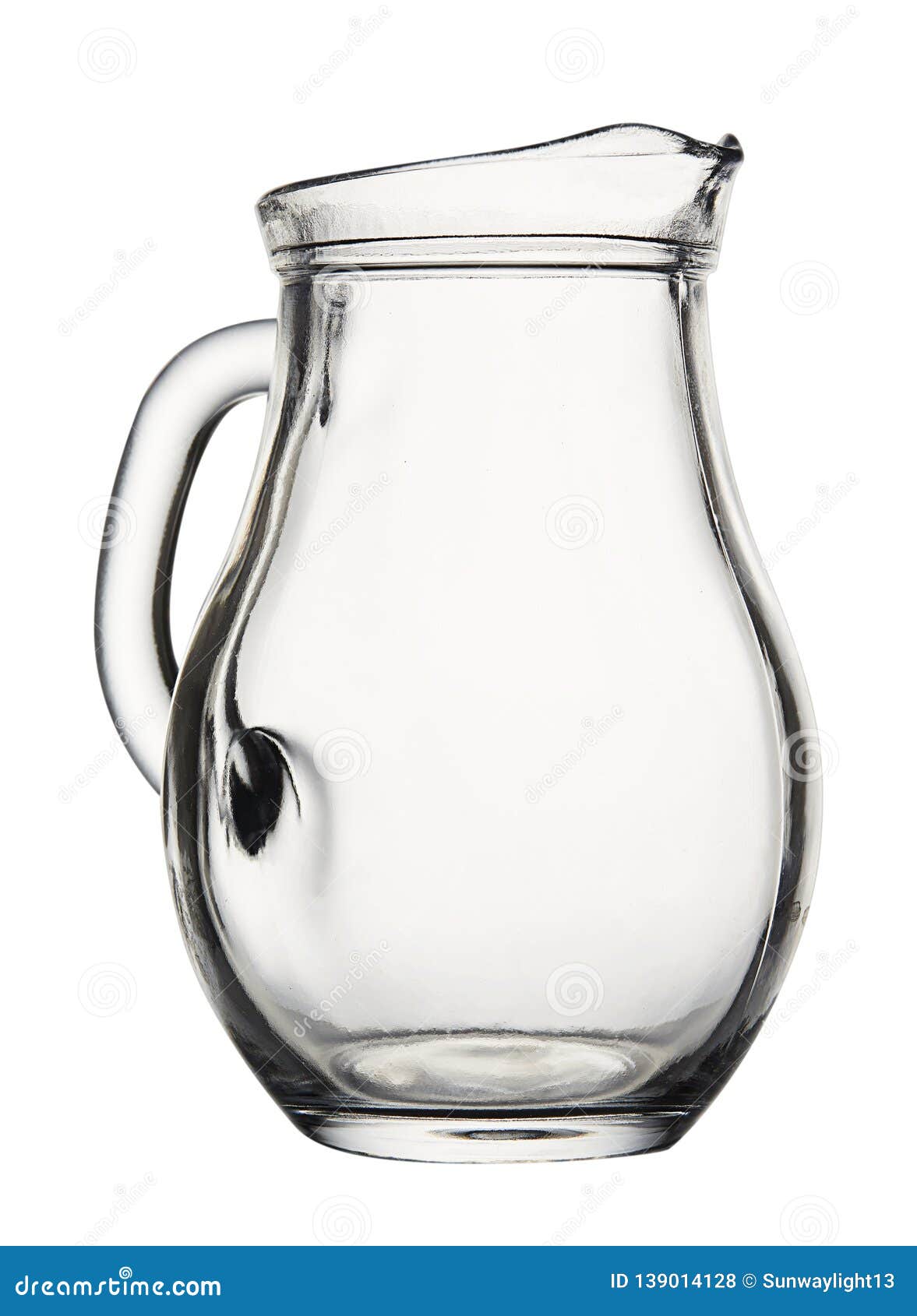 Empty Jug Isolated on White Background. Stock Photo - Image of purified ...