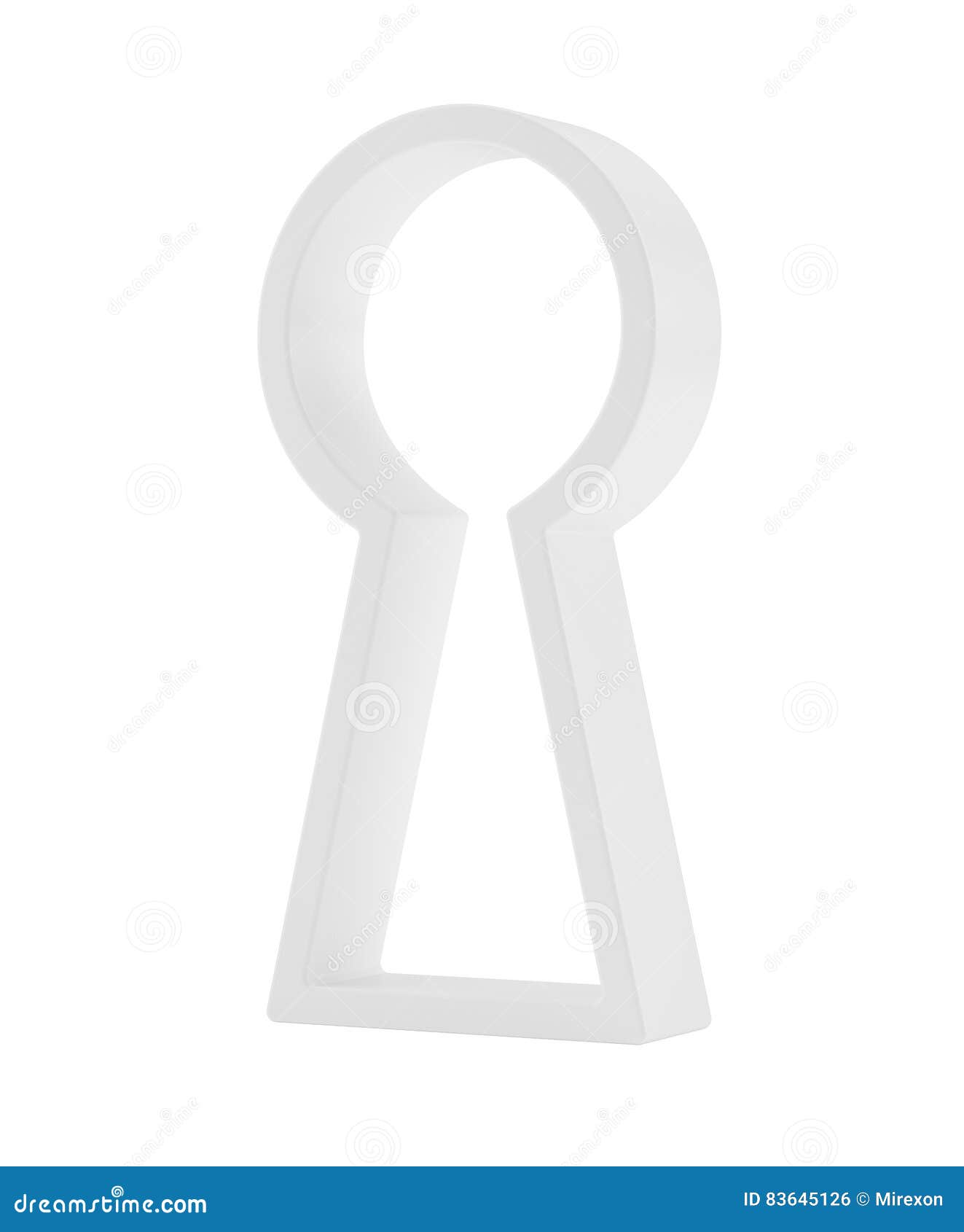 Empty Keyhole on White Background. 3d Rendering Stock Illustration ...