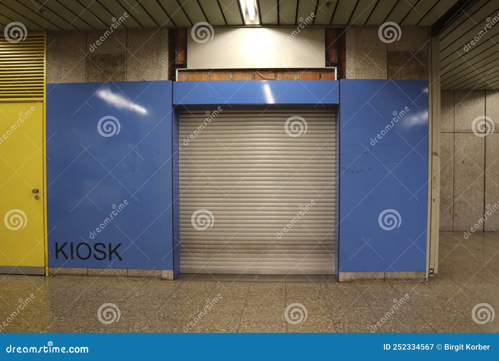 Empty Kiosk at a Subway Station Stock Image - Image of locked, business ...